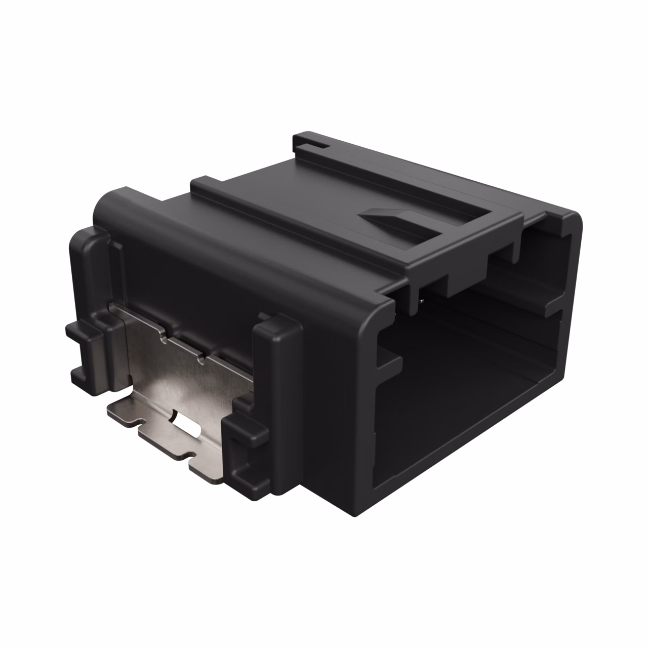 Mini50 Unsealed Header, UL 94 HB, Right-Angle, SMT, Single Row, 4 Circuits, Tin (Sn) Plating, Polarization Option C, Dark Gray, Tape and Reel for sale