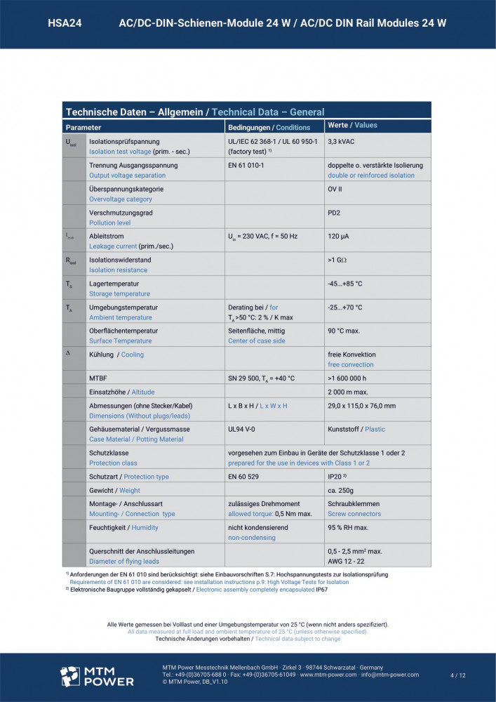 900824-00500R HSA24 datasheet page 4