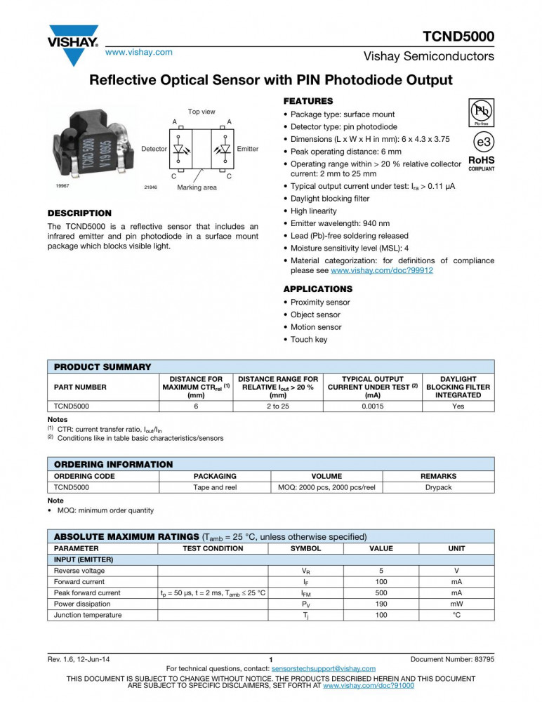 TCND5000 technical documentation page 1