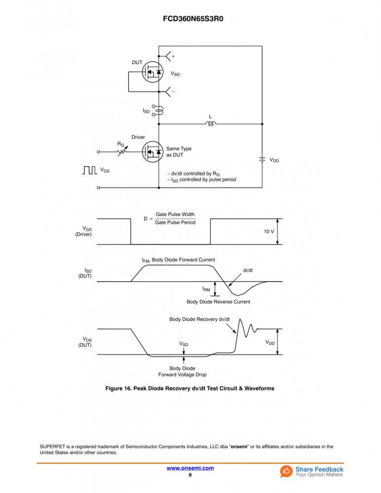 FCD360N65S3R0 datasheet preview, page 8