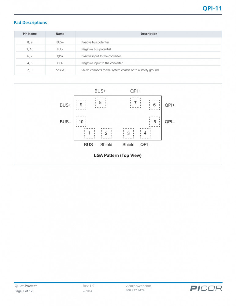 QPI-11LZ datasheet page 3