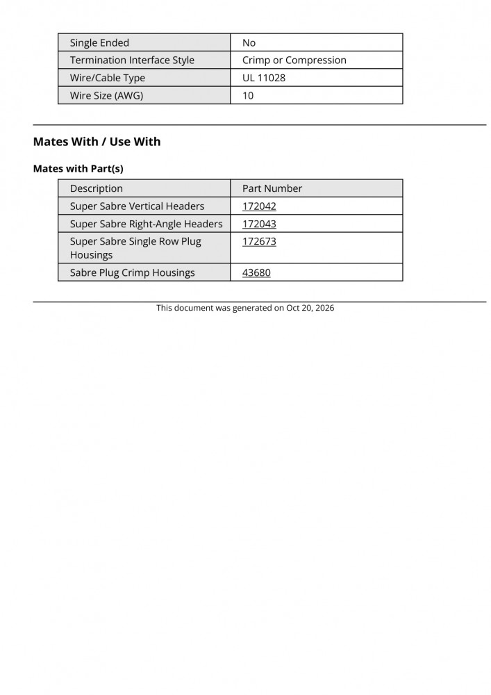 Technical document image 3 for MOLEX 2160101022