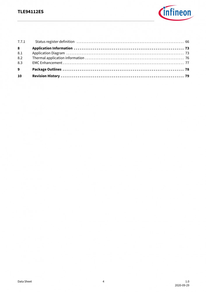 TLE94112ES datasheet page 4