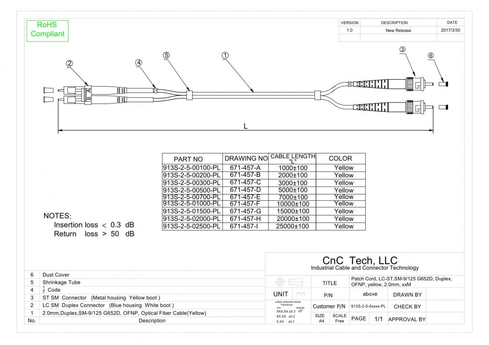CNC Tech 913S-2-5-00300-PL product drawing