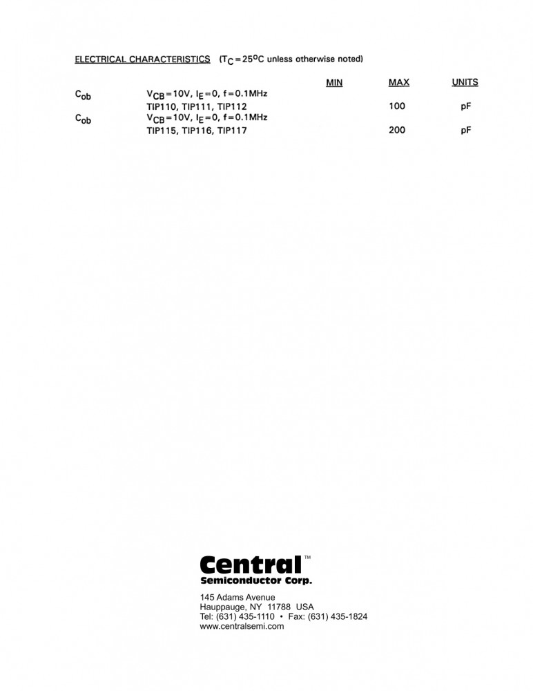 TIP117 datasheet page 2