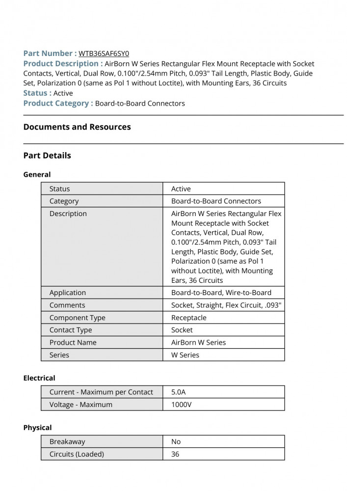 WTB36SAF6SY0 technical document image 1