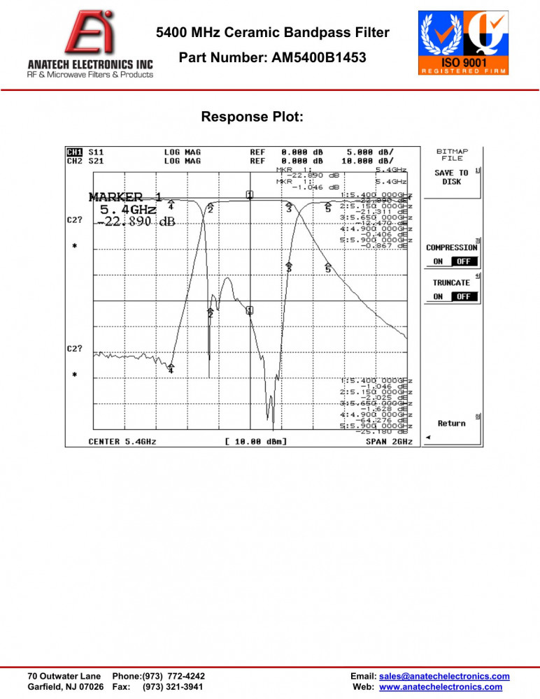 AM5400B1453 outline drawing
