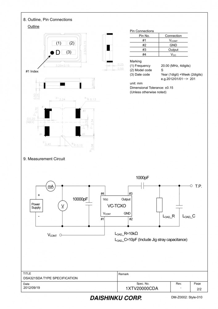 1XTV20000CDA datasheet page 2