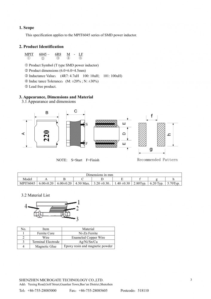 MPIT6045 specification page 4