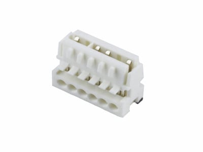Appli-Mate RAST 2.5 IDT Housing, 2.50mm Pitch, with Side Latches, Female, 6 Circuits, Position Keys A & G Removed