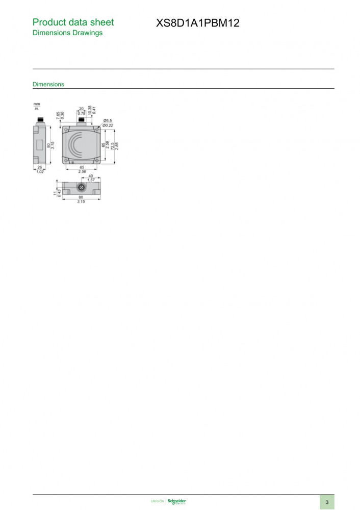 XS8D1A1PBM12 technical document page 3