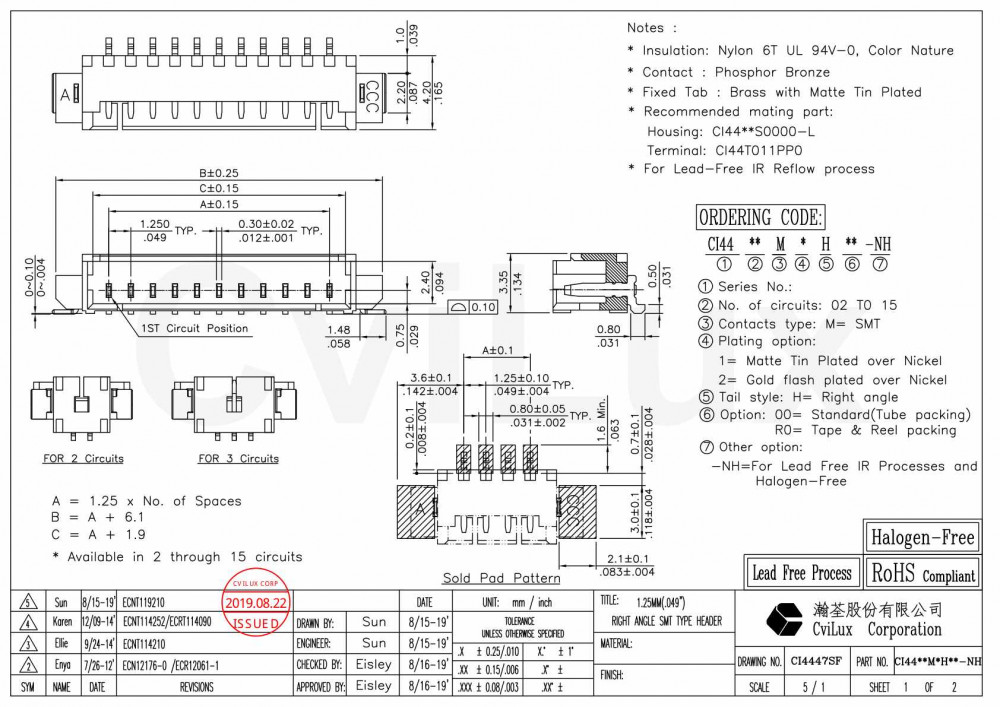 Cvilux CI4408M2HR0-NH drawing page 1