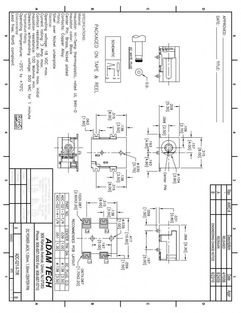 ADAM TECH ADC-021-X-TR product document image