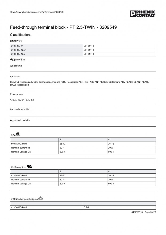 PT 2,5-TWIN 3209549 technical document page 5
