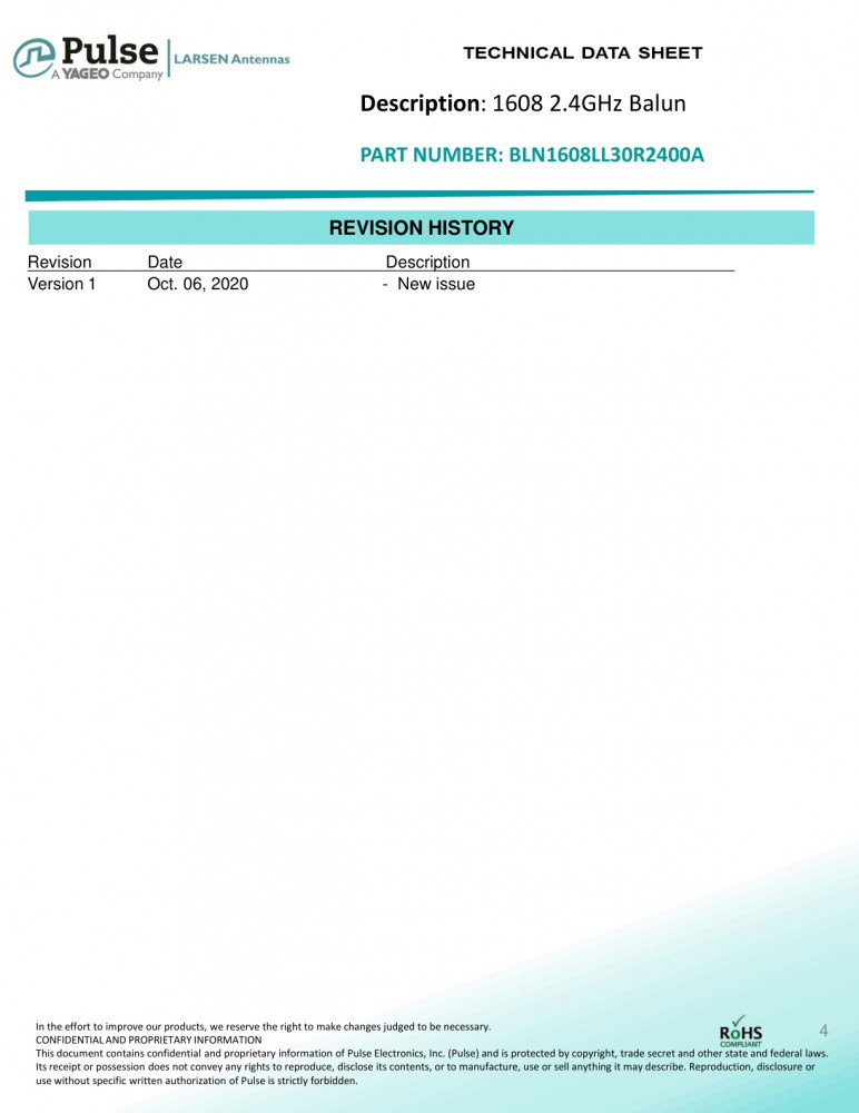 BLN1608LL30R2400A datasheet page 4