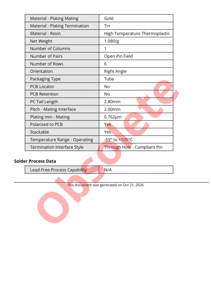 MOLEX 748811001 product document, page 3