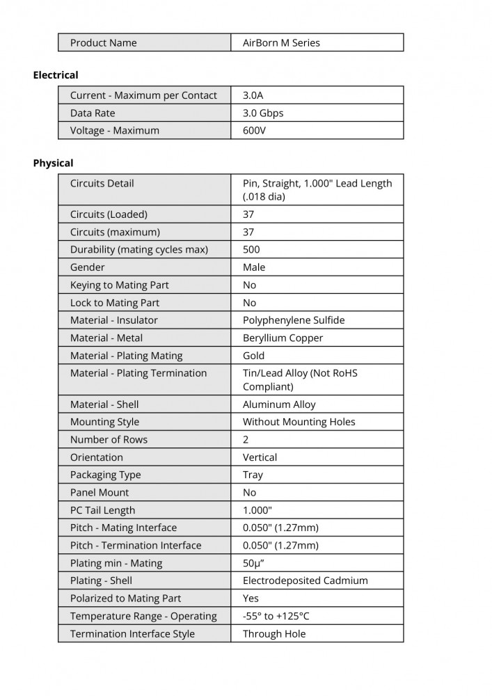Technical document page 2 for MM-213-037-155-0000