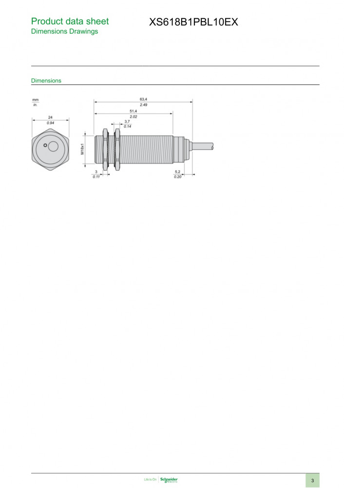 XS618B1PBL10EX technical document page 3