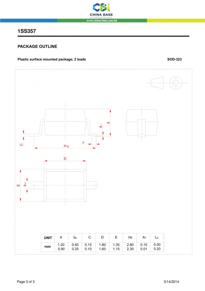 1SS357 datasheet page 3