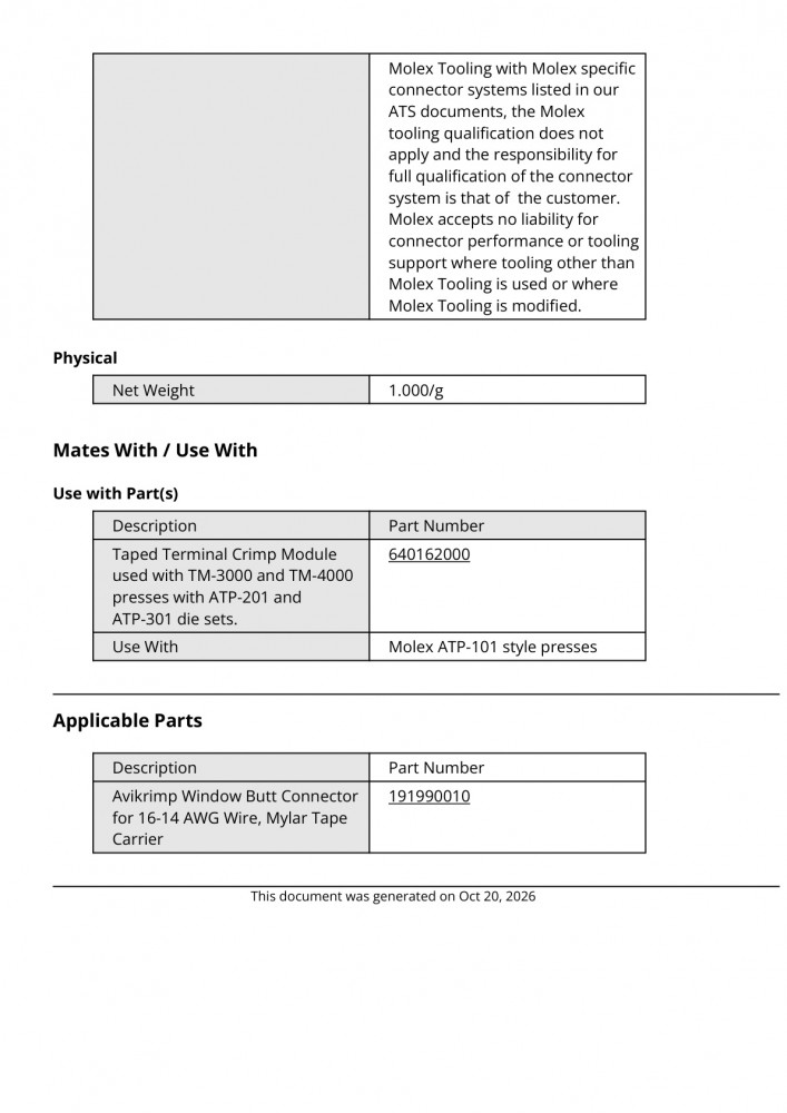Technical document page 3 for product 192880118