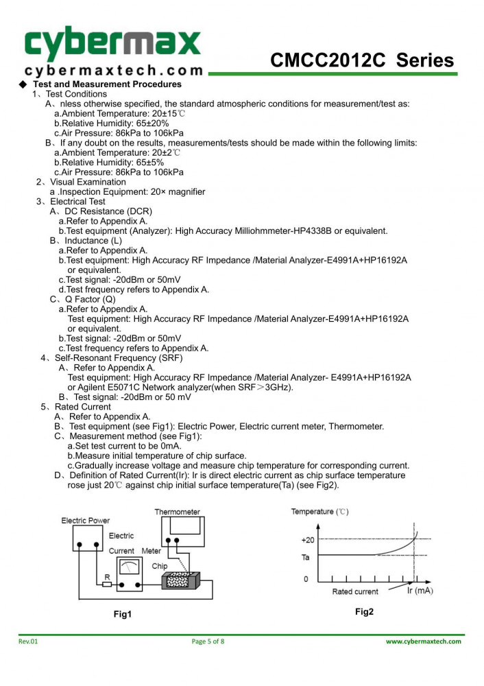 Cybermax CMCC2012 series datasheet page 5