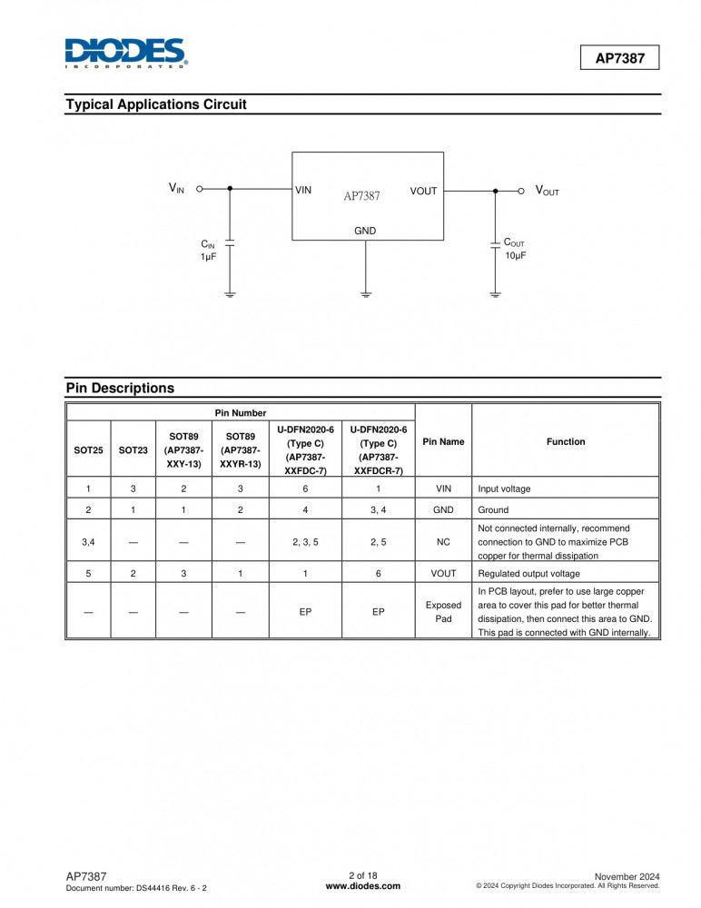 AP7387 datasheet page 2