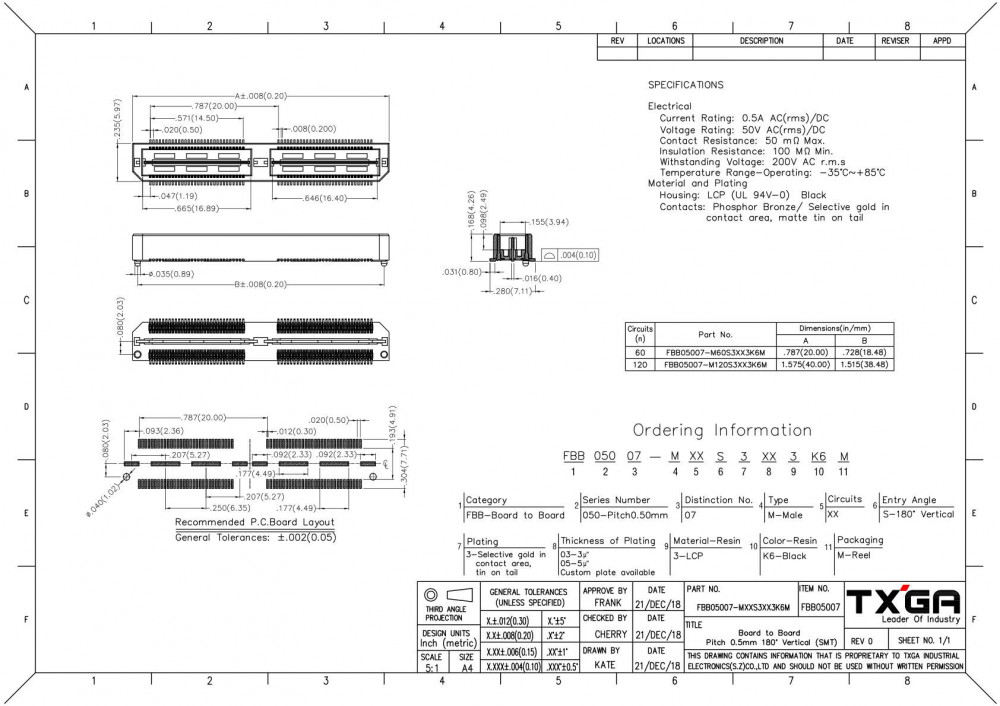 FBB05007-M60S3103K6M technical document preview