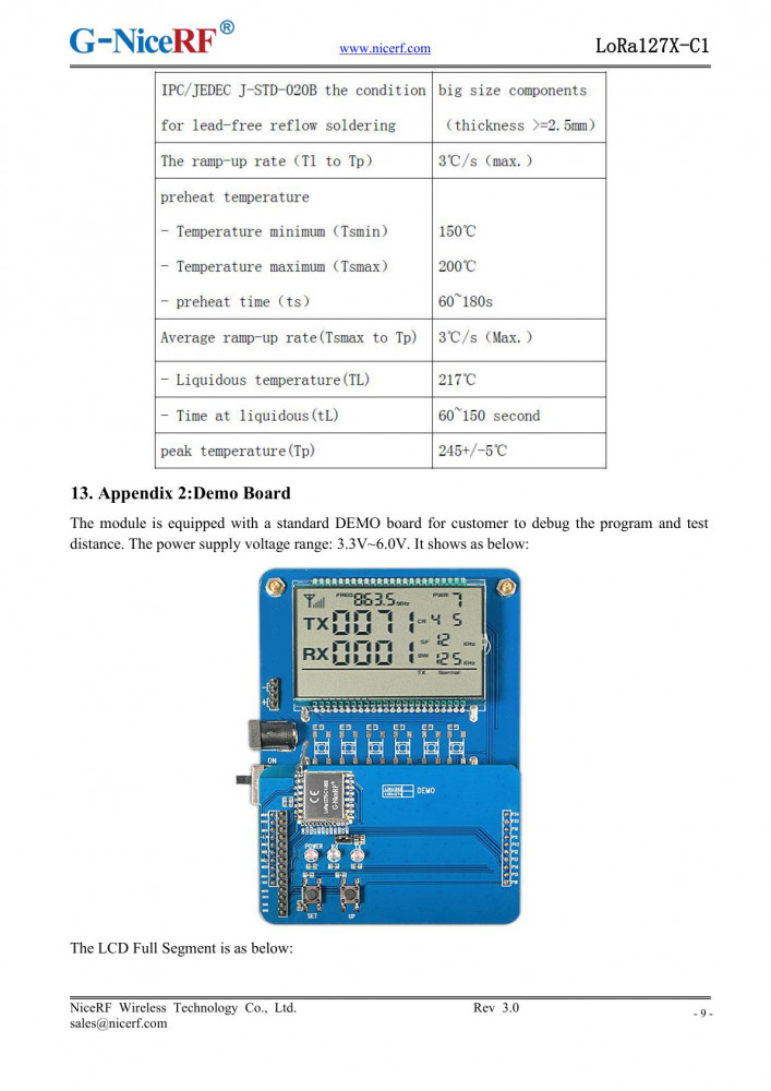 LoRa1278-C1 datasheet page 9