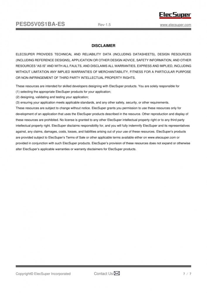 PESD5V0S1BA-ES datasheet page 7