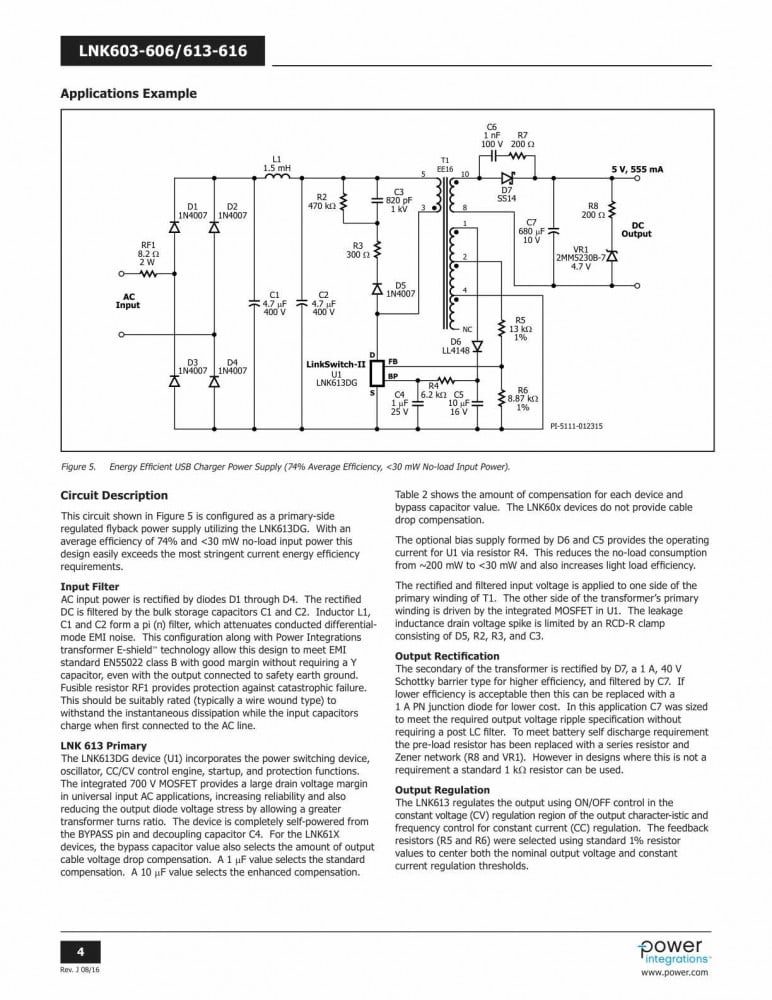 LNK606PG datasheet page 4