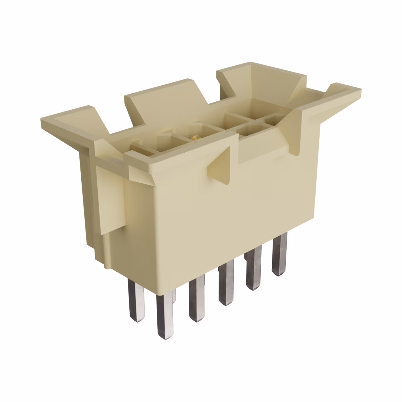 Mini-Fit Versa Color Plug Housing, Dual Row with Panel Mount Ears, Nylon  6/6, UL 94V-0, 8 Circuits, Glow-Wire Capable, Natural