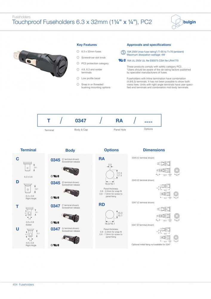 Bulgin fuseholder document page 8