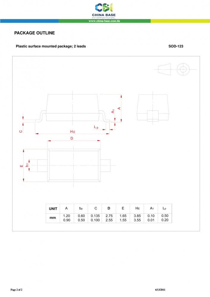 CBI 1N914W datasheet page 2