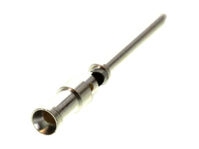 Heavy-Duty Turned Crimp Contact for 10A Inserts and Modules, Male, Silver  (Ag) Plated Copper Alloy, 1.00mm² (18 AWG), 100 per Bag for sale