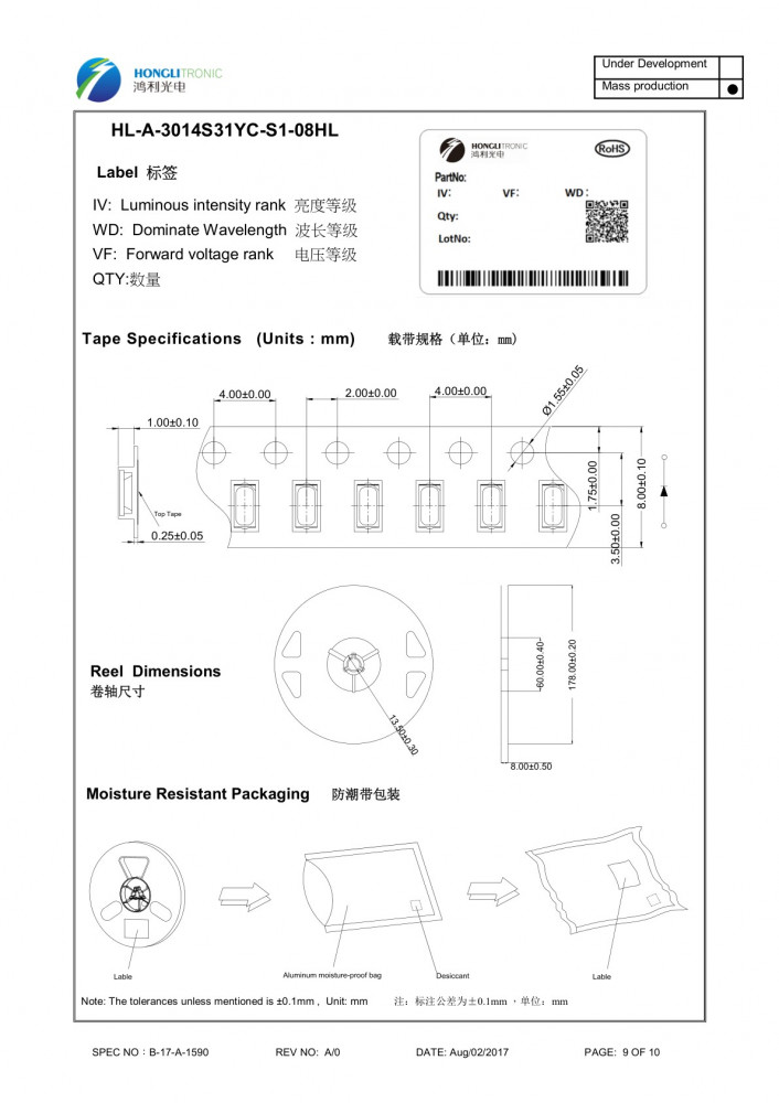 HL-A-3014S31YC-S1-08HL datasheet page 9