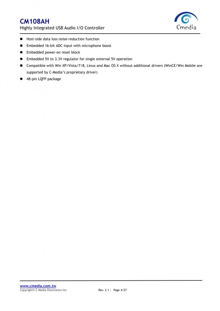 CM108AH datasheet page 4