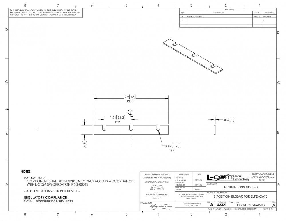 HGX-LPBUSBAR-03 technical document page
