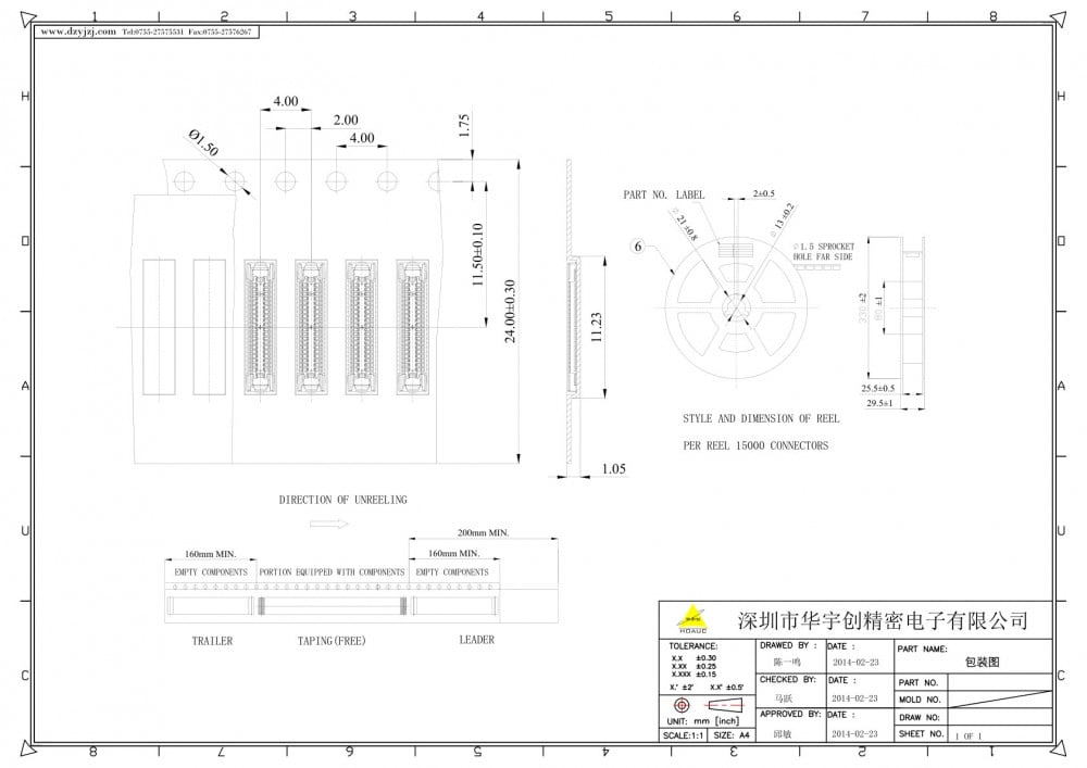 HOAUC HYCW63F-BTB2X20-065B technical drawing page 2