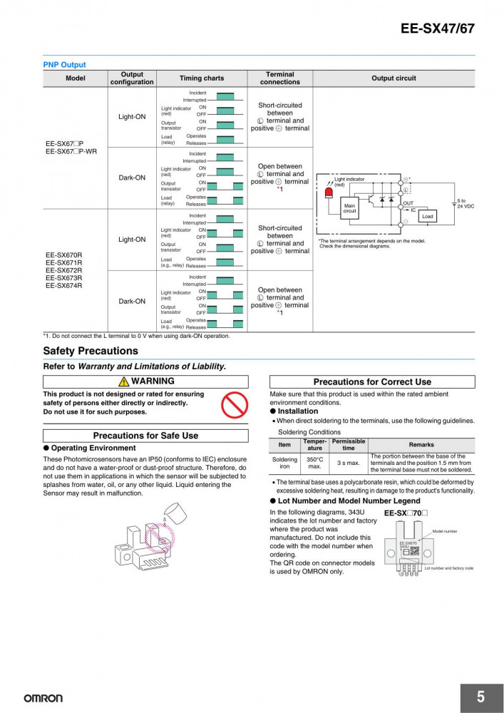 OMRON EE-SX672-WR 1M datasheet page 5