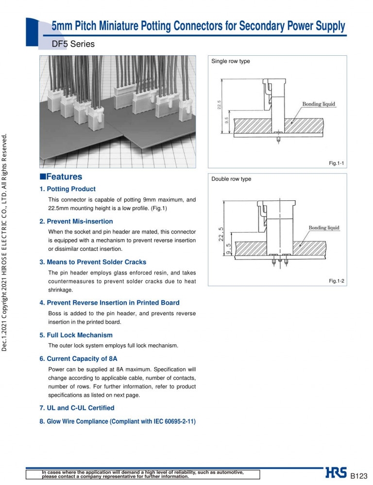 HRS DF5A series datasheet page 1