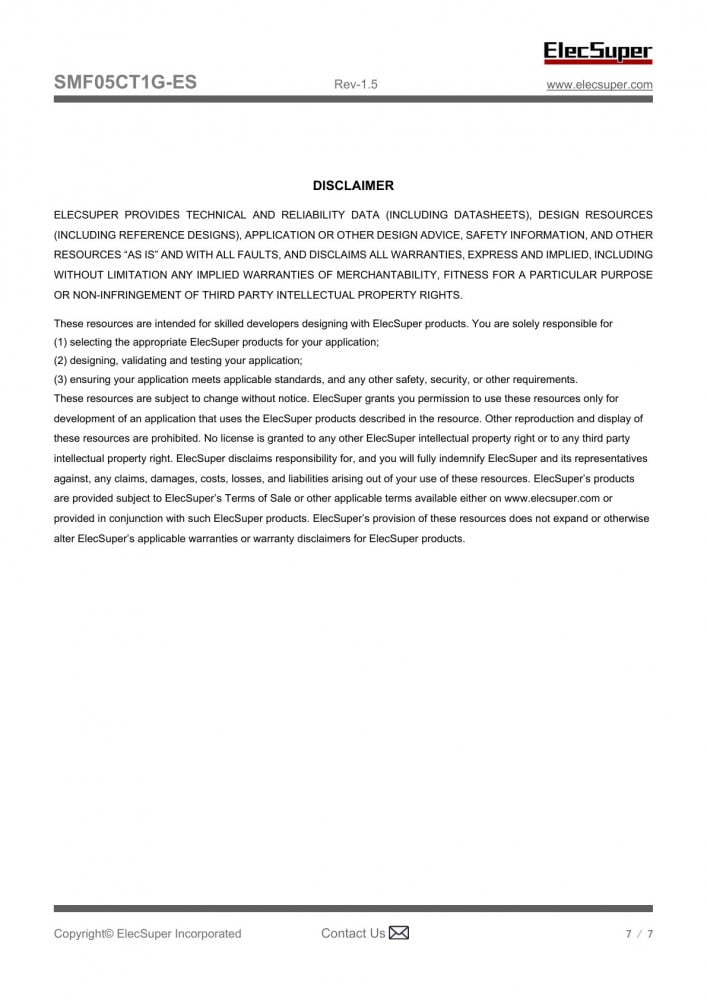 SMF05CT1G-ES datasheet page 7