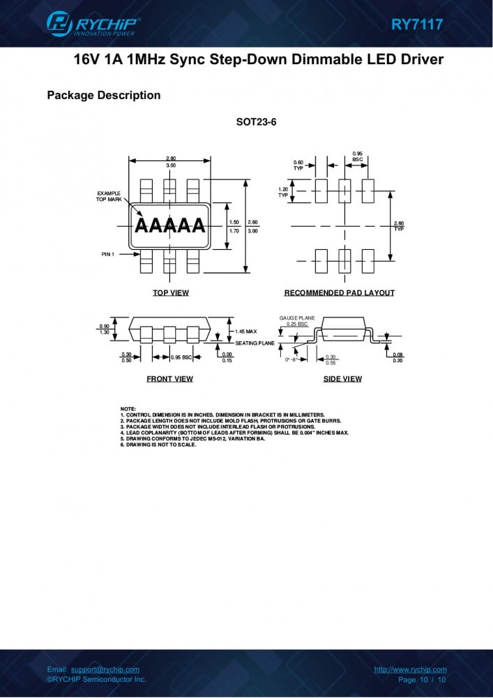 RY7117AT6 datasheet page 10