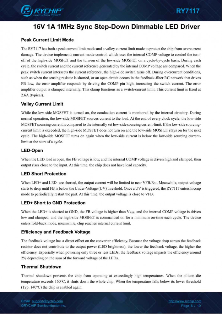 RY7117AT6 datasheet page 6