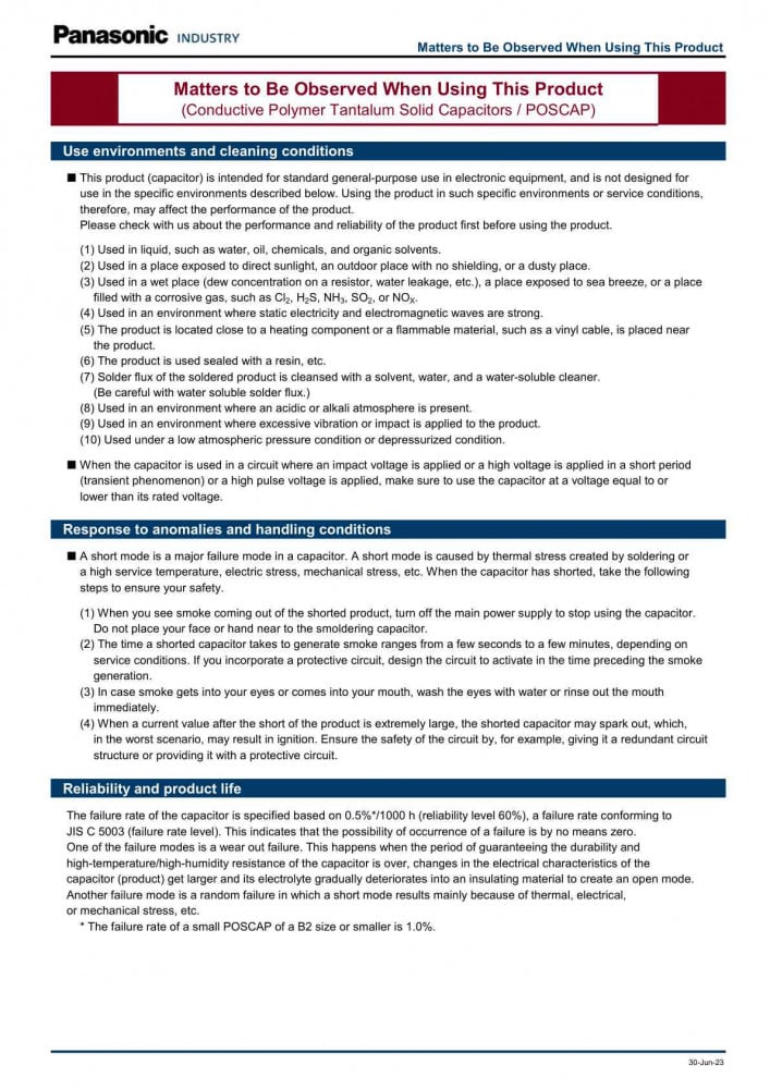 PANASONIC TPE series datasheet page 6