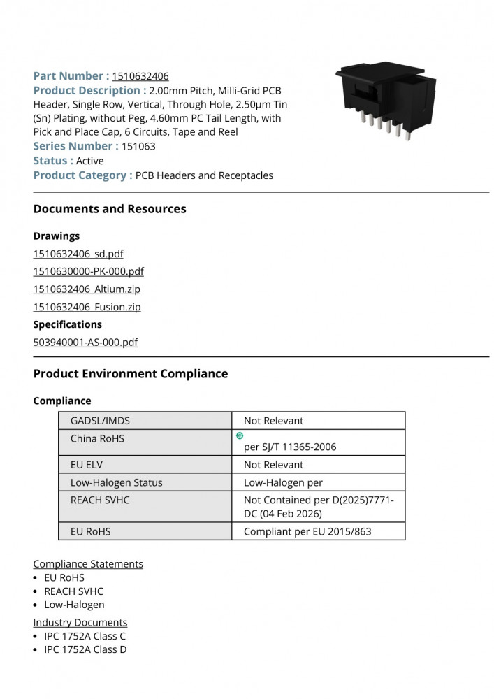MOLEX Milli-Grid application specification page 1
