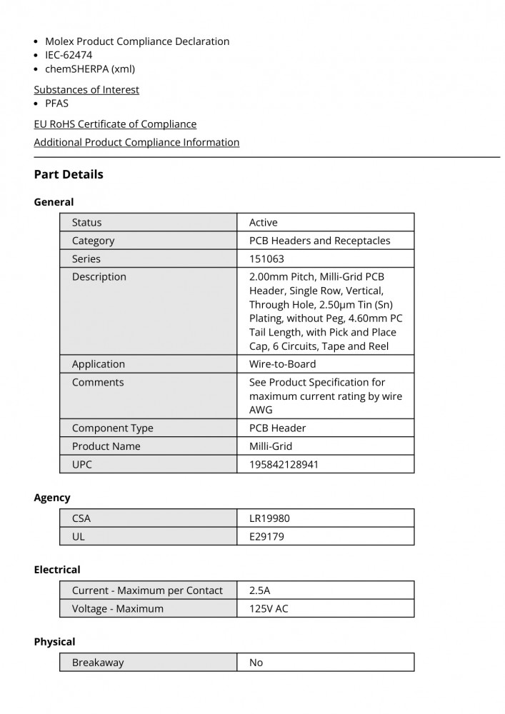 MOLEX Milli-Grid application specification page 2