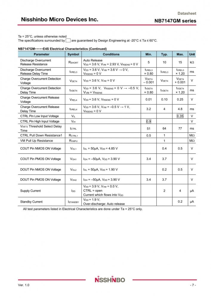 NB7147 datasheet page 7