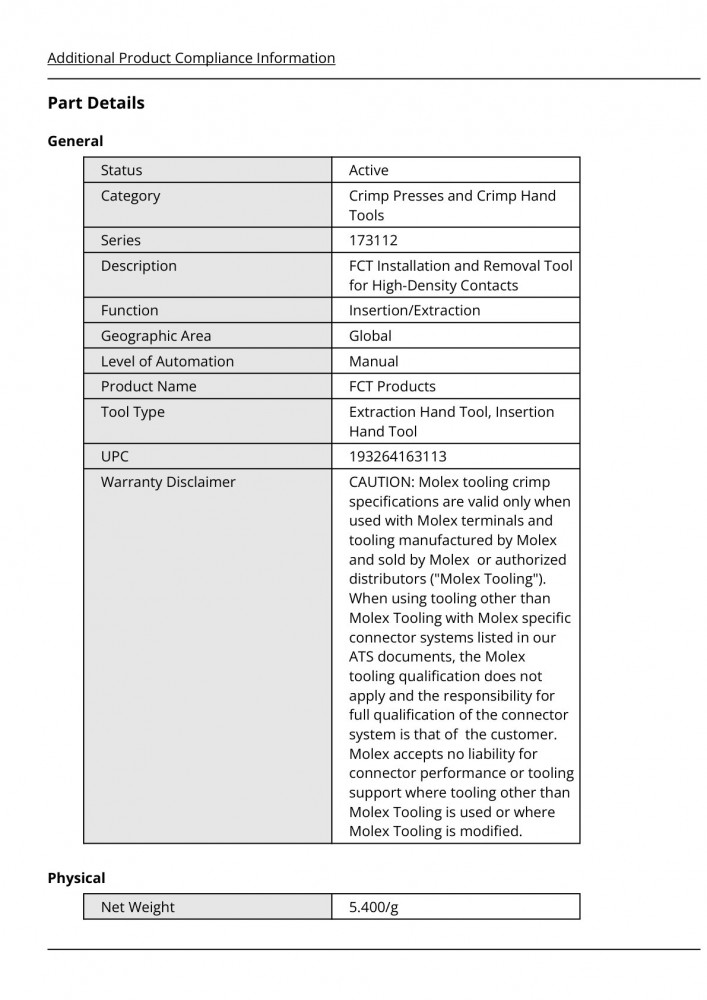 MOLEX 1731121745 product drawing page 2