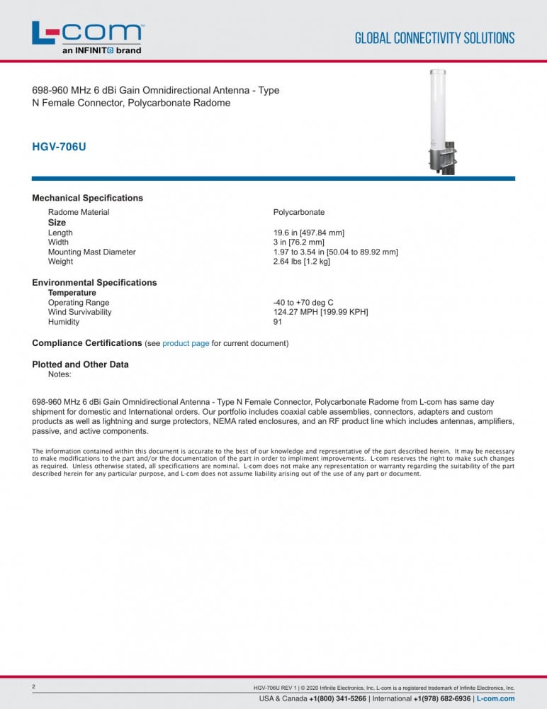 HGV-706U technical document page 2