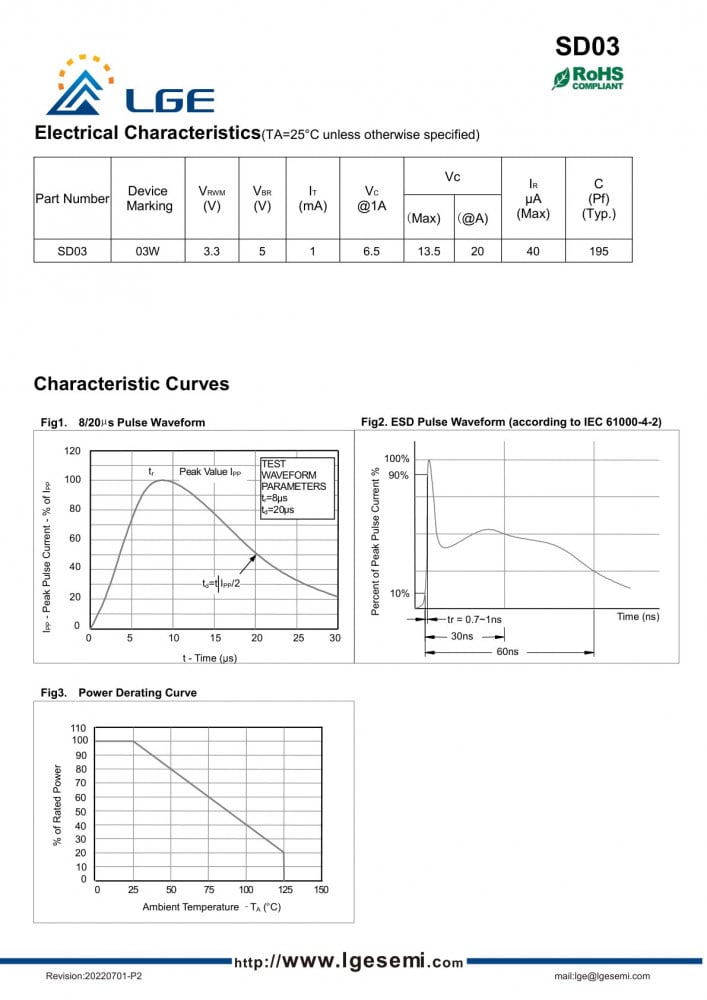 LGE SD03 datasheet page 2